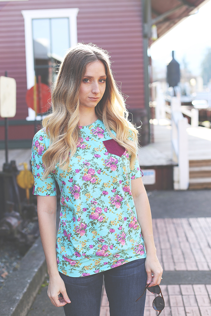 Floral + Leather Seafarer Top - Sew Much Ado