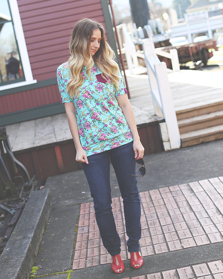 Floral + Leather Seafarer Top - Sew Much Ado