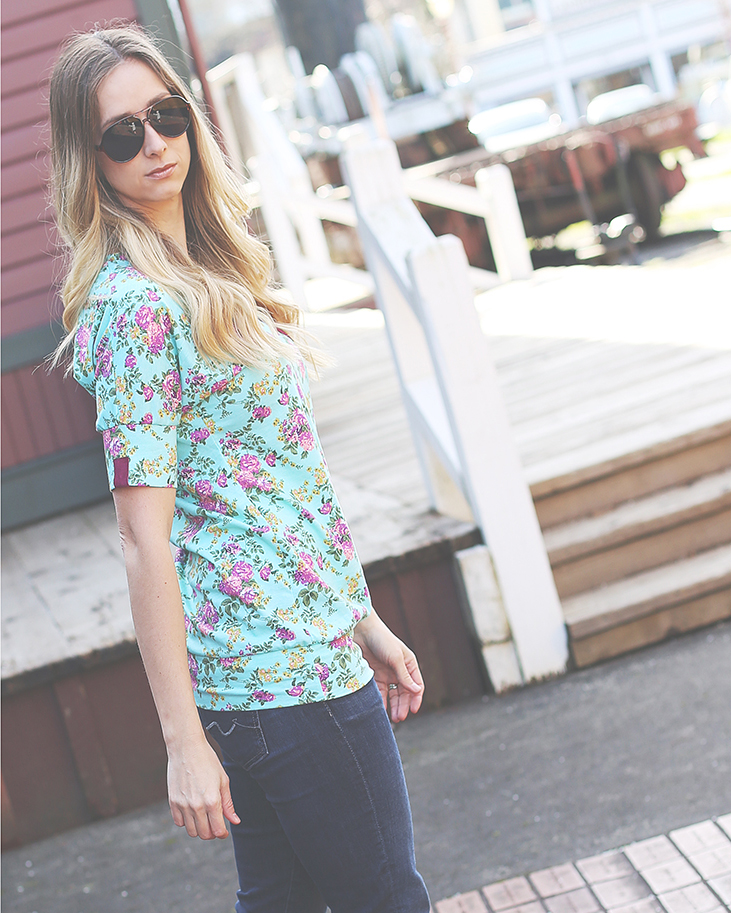 Floral + Leather Seafarer Top - Sew Much Ado