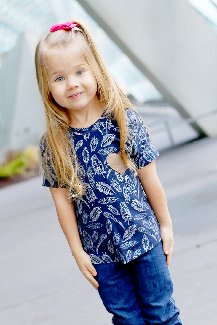 Skipper Top With Leather Heart Pocket - Sew Much Ado