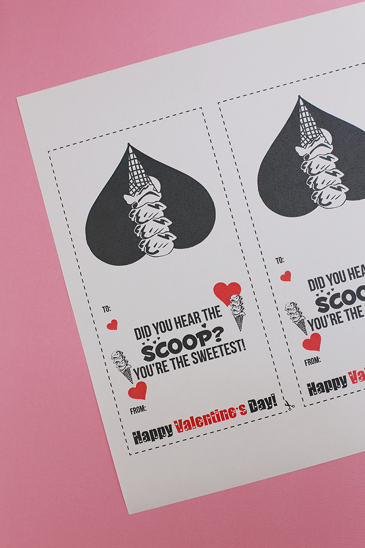 Ice Cream Valentine Free Printable - Sew Much Ado