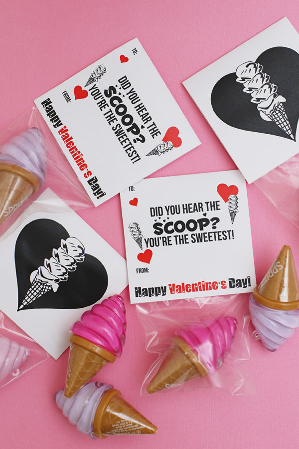 Ice Cream Valentine Free Printable - Sew Much Ado