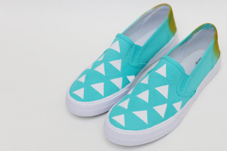 DIY Geometric Painted Shoes Tutorial - Sew Much Ado