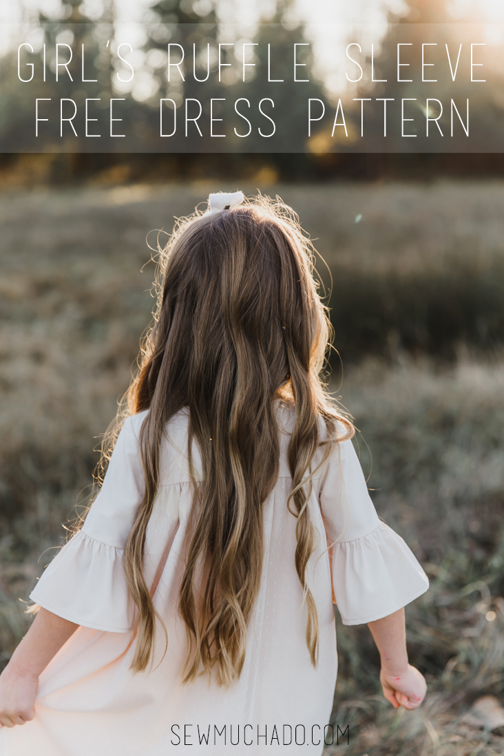 Girl's Ruffle Sleeve Dress Free Pattern - Sew Much Ado