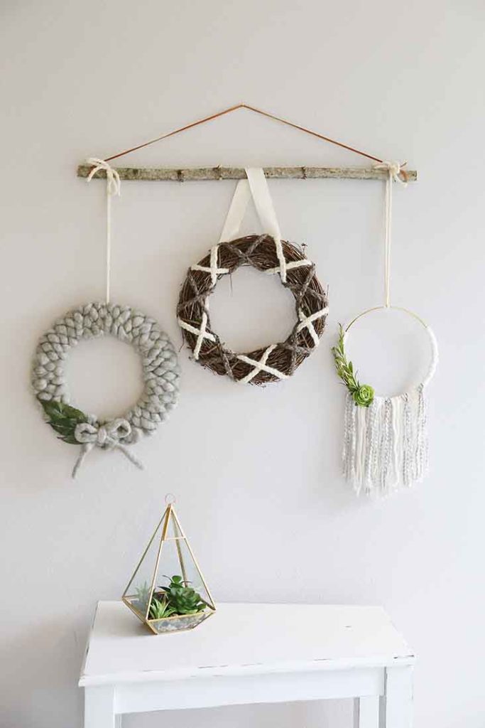 DIY Yarn Wreath Tutorial -3 Ways! - Sew Much Ado