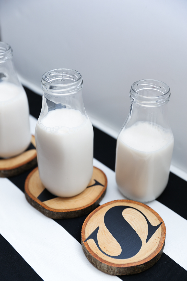 DIY Monogram Wood Slice Coasters - Sew Much Ado