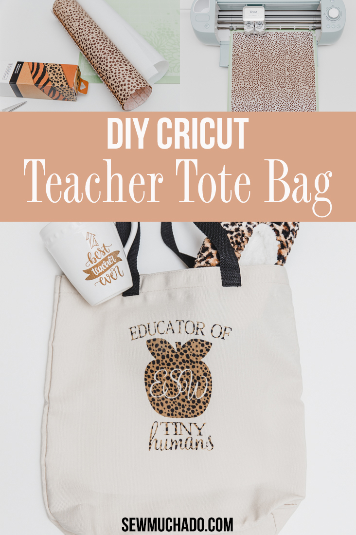 DIY Monogram Tote Bag for Teachers // Cricut Explore Air 2 - Sew Much Ado